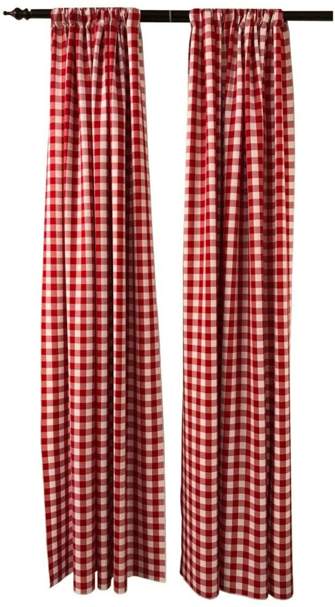 Checkered Country Plaid Gingham Checkered Backdrop Drapes Curtains ...
