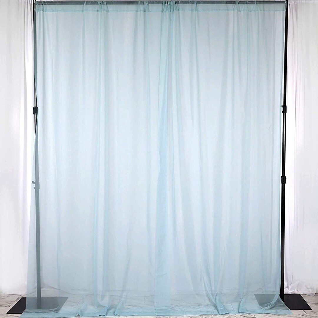 Sheer Voile Chiffon Fabric Draping Panels | Use for Backdrop Curtain 10 ...