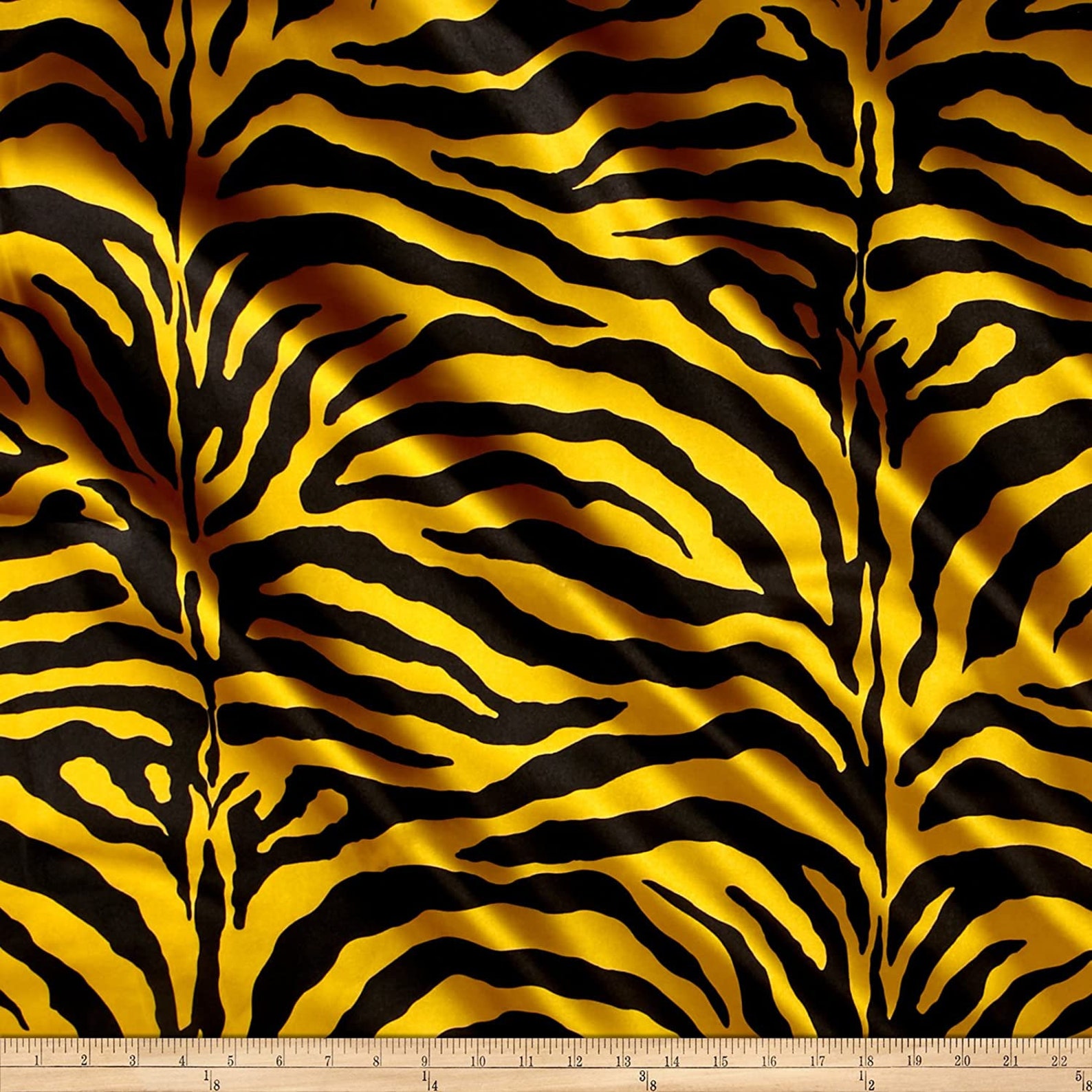 Satin Zebra Yellow, Fabric by the Yard - Etsy