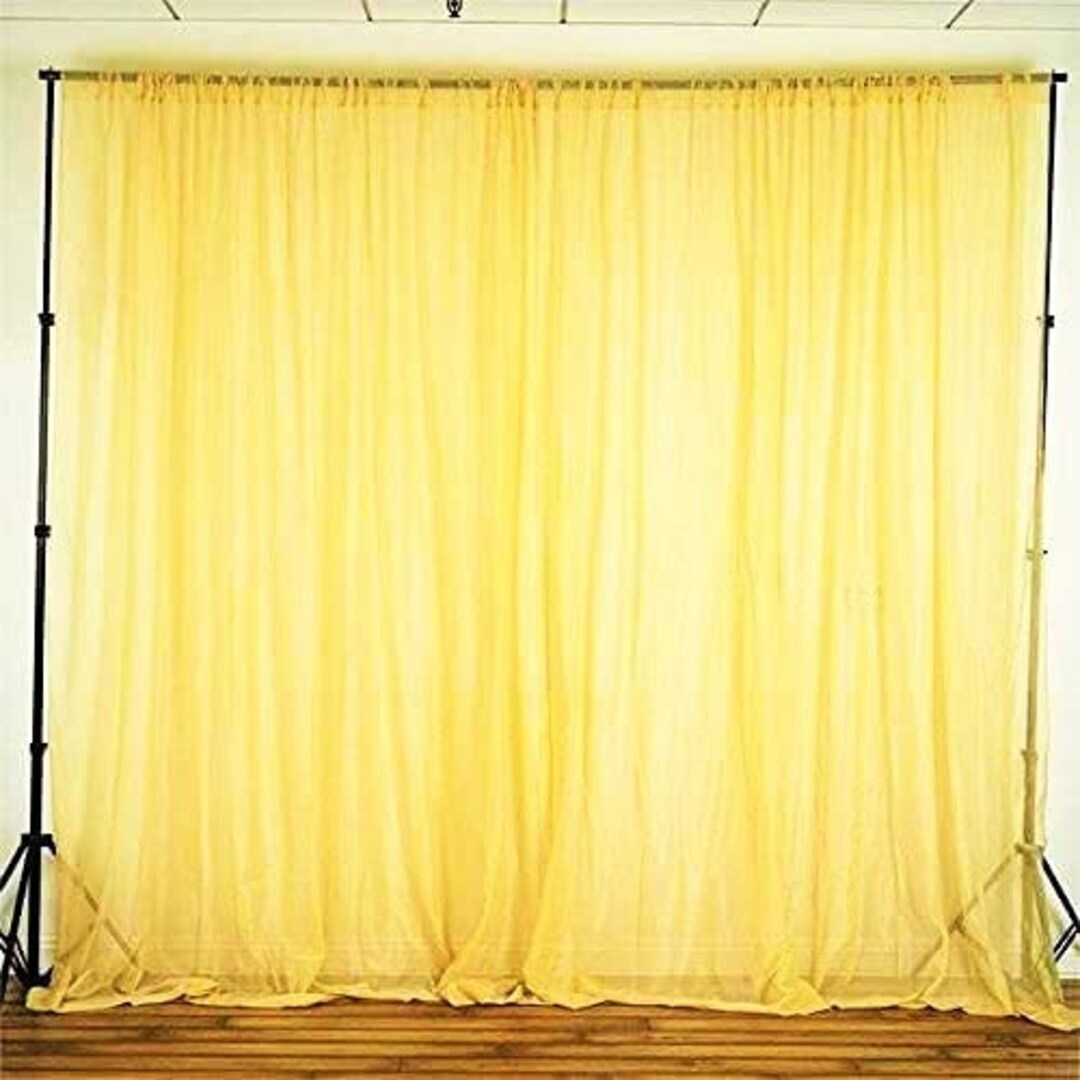 Sheer Voile Chiffon Fabric Draping Panels | Use for Backdrop Curtain 10 ...