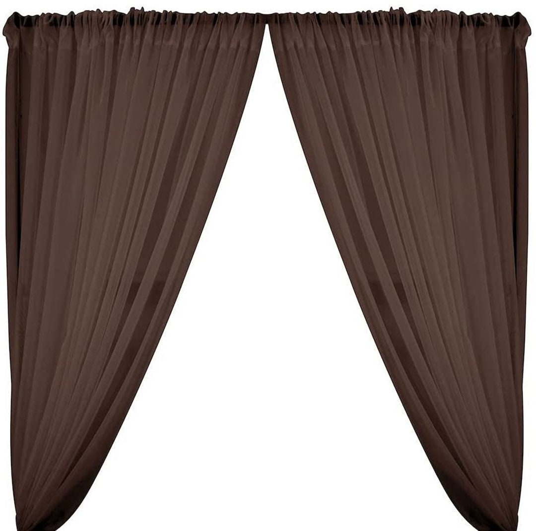 Sheer Voile Chiffon Fabric Draping Panels | Use for Backdrop Curtain 10 ...