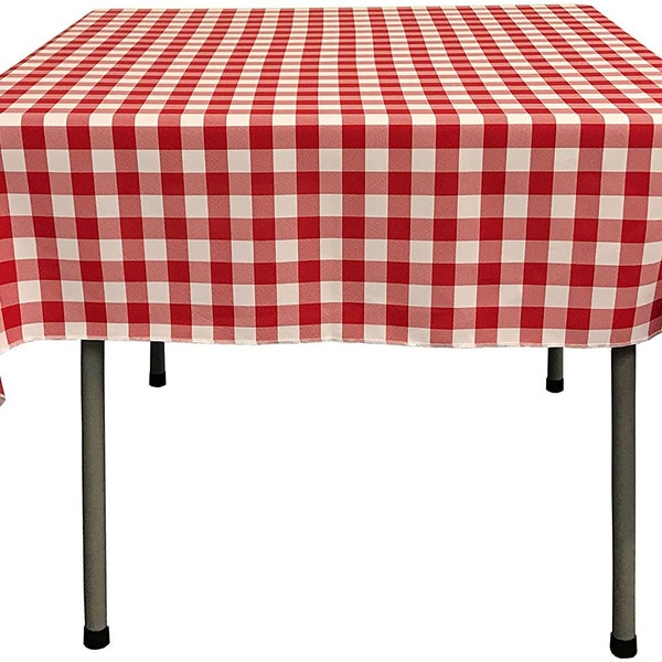 Red and White Checkered Tablecloths - Etsy