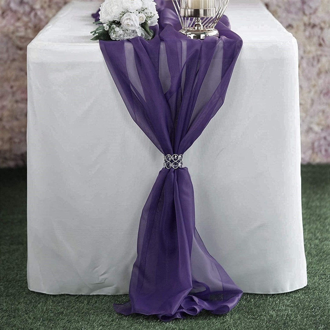 Chiffon Table Runner Extra Long, Wedding Runners, Holiday Table Runners ...