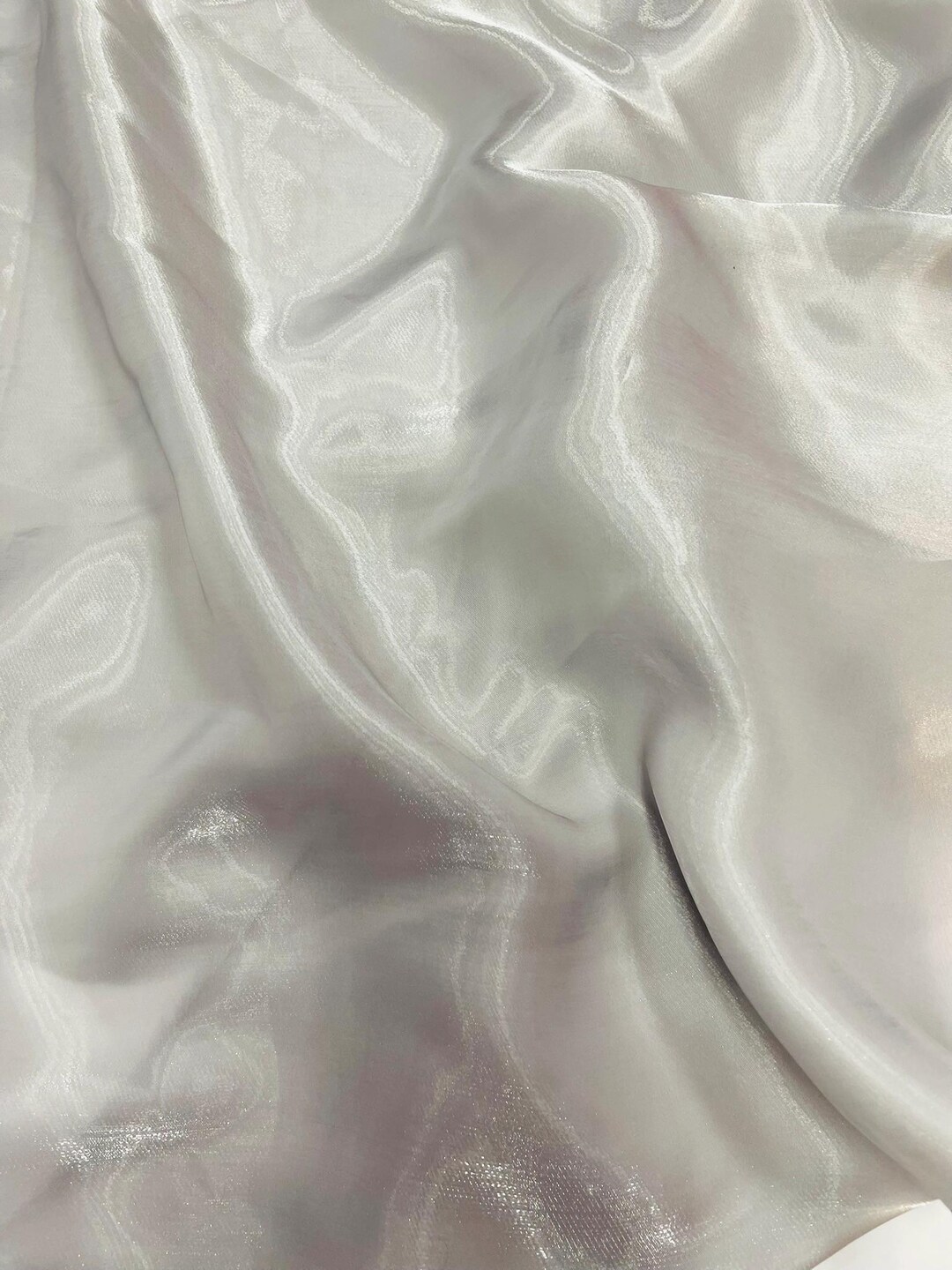 Silver Liquid Sheer Chiffon Fabric- Sold by the Yard. - Etsy