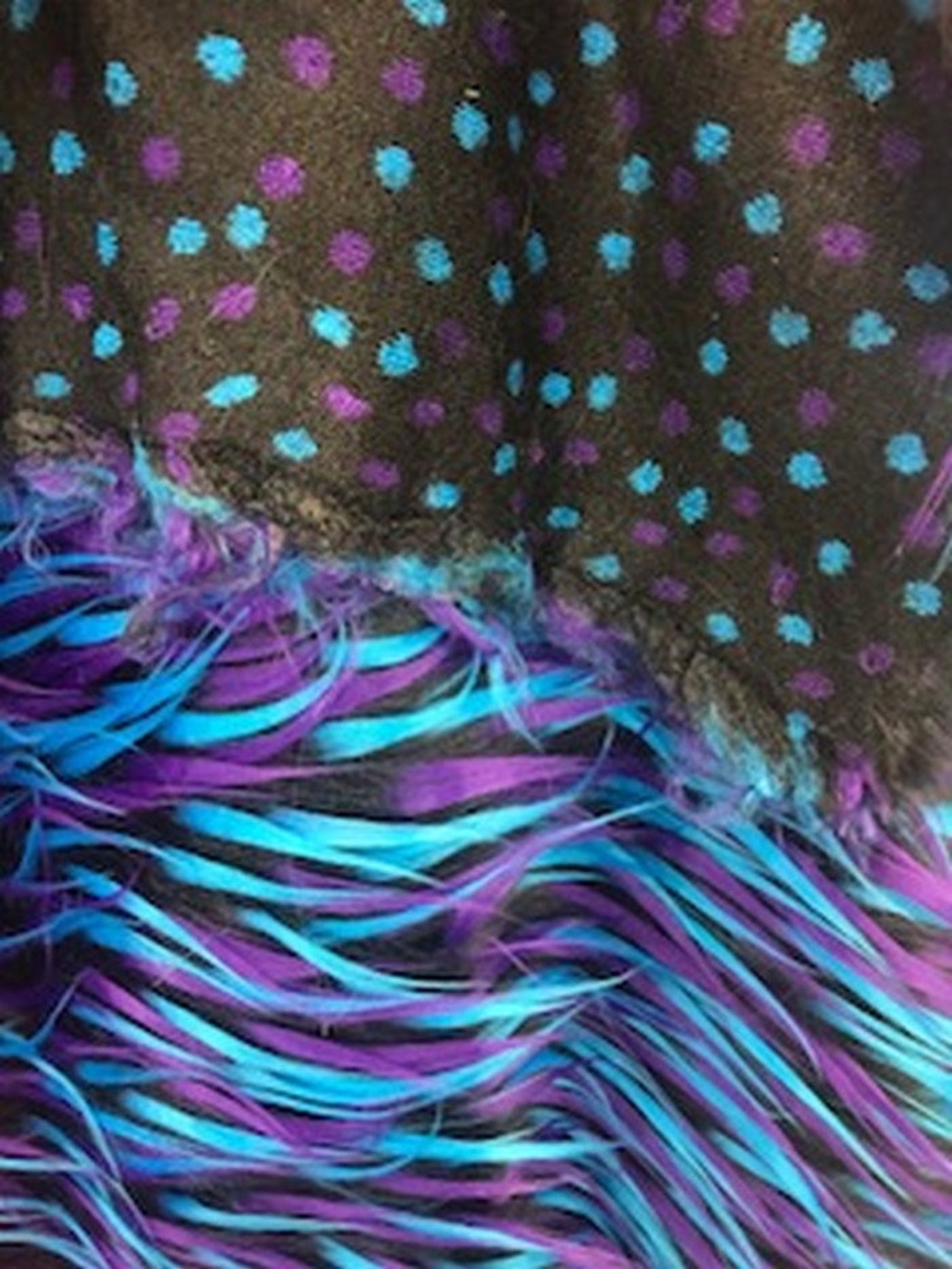 Spike Multi-color Faux Fake Fur Fabric by the Yard Can Be Used - Etsy