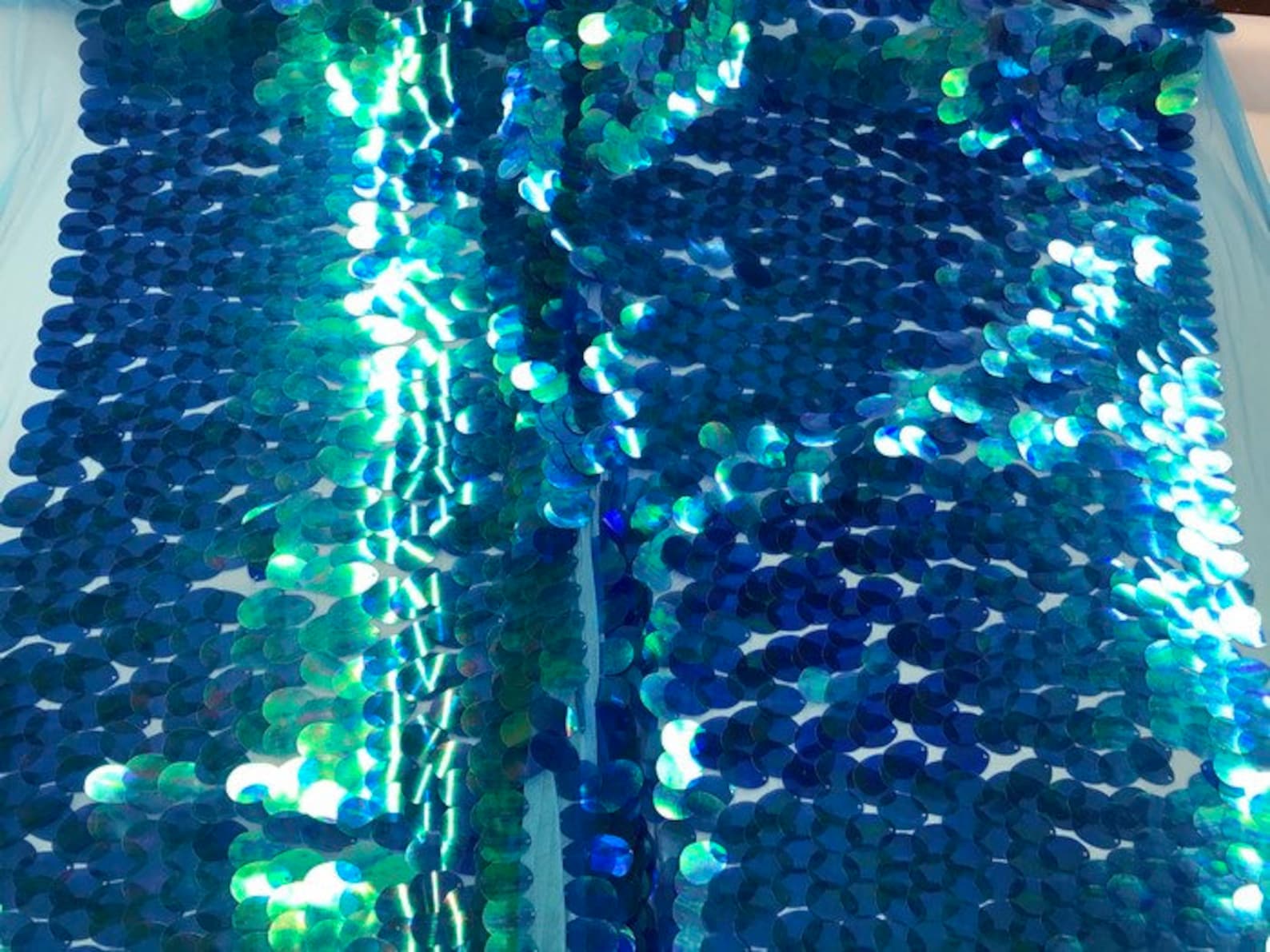 Holographic Big Drop Sequins Fabric by the Yard Used for - Etsy