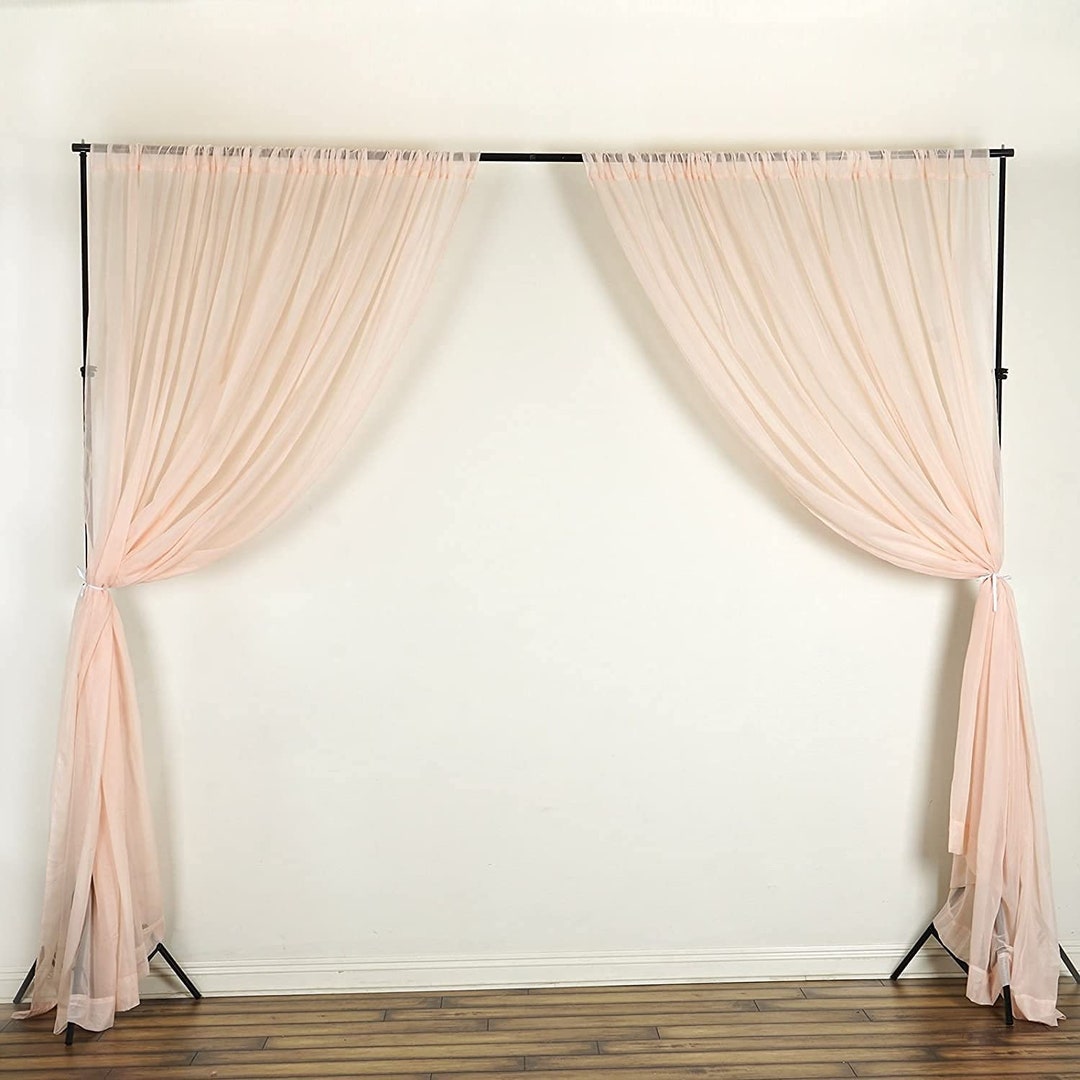 Sheer Voile Chiffon Fabric Draping Panels | Use for Backdrop Curtain 10 ...