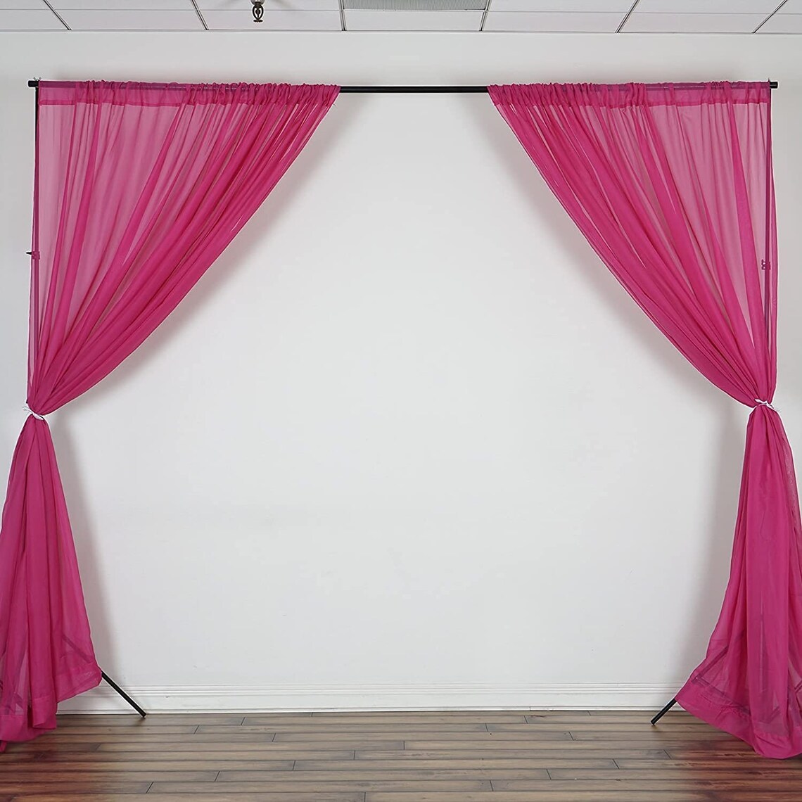 Sheer Voile Chiffon Fabric Draping Panels | Use for Backdrop Curtain 10 ...