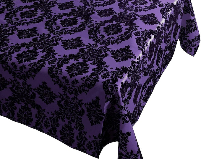 108 Round Purple Velvet Tablecloth Wedding Tablecloths - Etsy