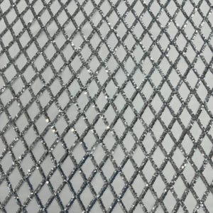 Diamond Design Mini Glitz Sequins on A Mesh Fabric. Silver - Etsy