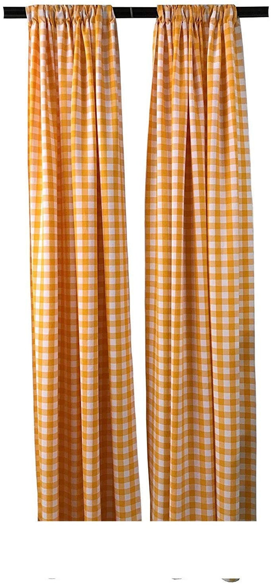 Checkered Country Plaid Gingham Checkered Backdrop Drapes Curtains ...