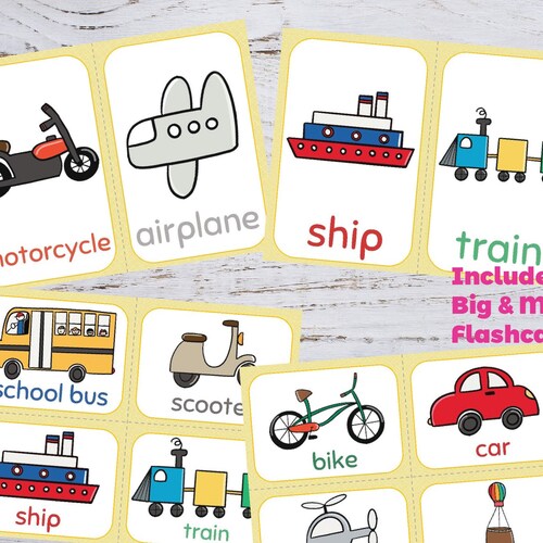 Vehicle Matching Puzzle Printable Busy Book Page Car Plane | Etsy