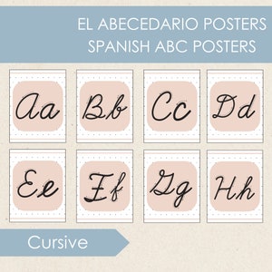 Spanish Alphabet Printable Posters, Spanish Vocabulary Posters ...