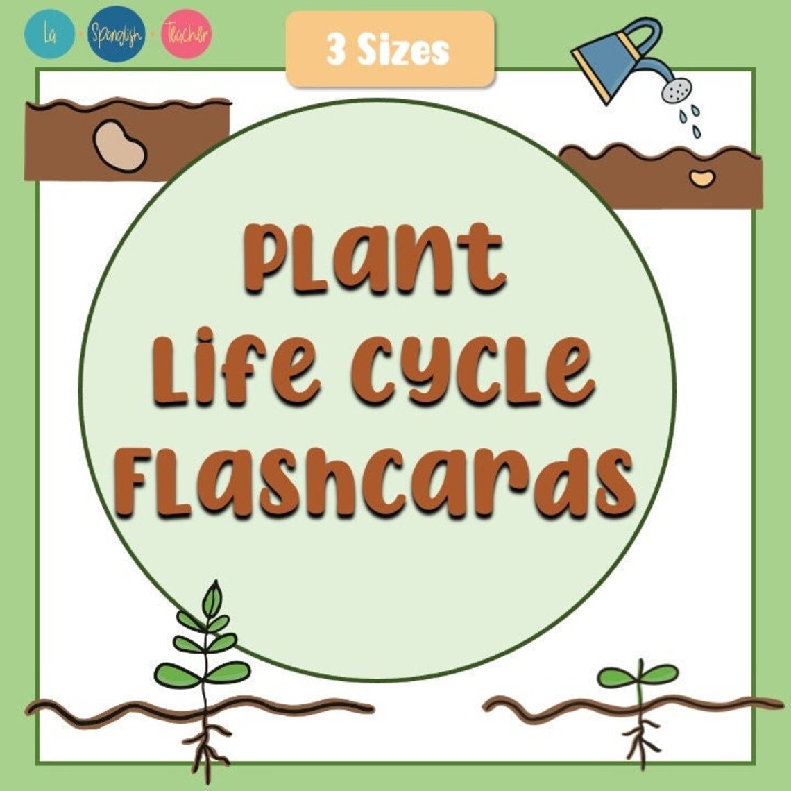 Plant Life Cycle Flashcards, Preschool Printables, Nature Study, Parts ...