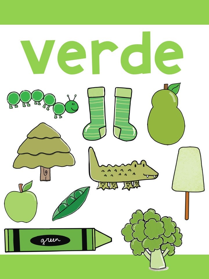 Spanish Colors Posters, Spanish Vocabulary Posters, Classroom Decor ...