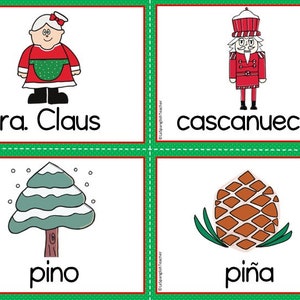 Spanish Christmas Flashcards, Spanish Christmas Vocabulary Cards ...