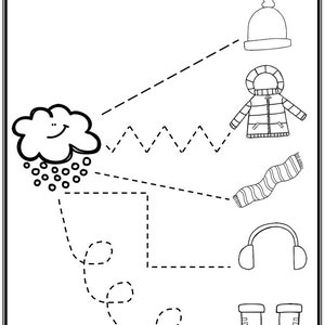 Winter Clothes Printable Activity Pack, Preschool Printables, Tracing ...