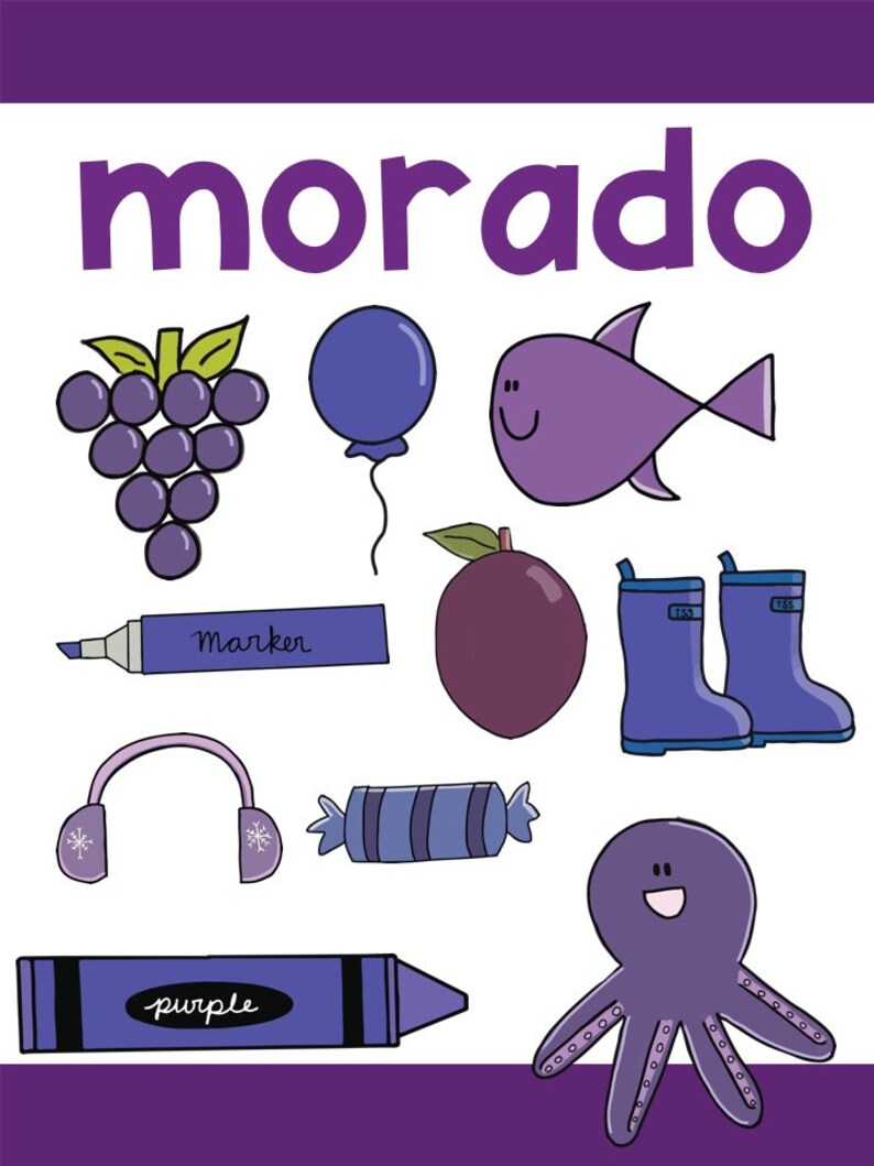 Spanish Colors Posters, Spanish Vocabulary Posters, Classroom Decor ...