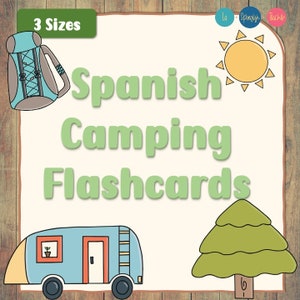 Spanish Camping Vocabulary, Printable Flashcards, Spanish Camping Cards ...