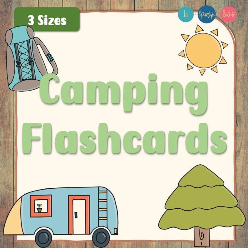 Camping Vocabulary Printable Flashcards, Camping Cards, Word Wall Cards ...