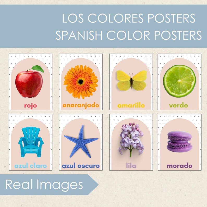 Spanish Color Printable Posters, Spanish Vocabulary Posters, Early ...