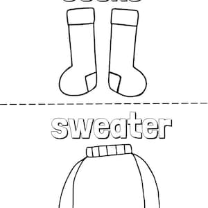 Winter Clothes Printable Activity Pack, Preschool Printables, Tracing ...