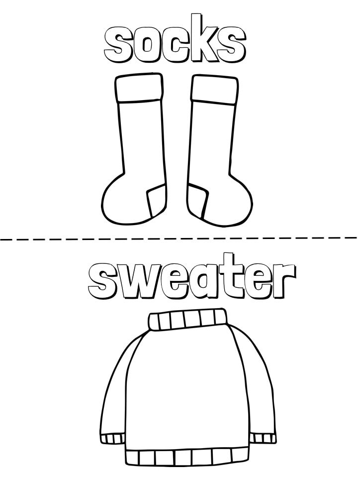Winter Clothes Printable Activity Pack, Preschool Printables, Tracing ...