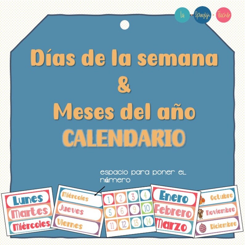 Spanish Days of the Week, Spanish Months of the Year, Spanish Calendar ...