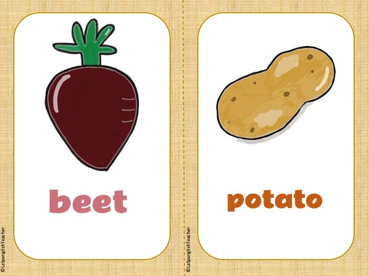 Vegetables Printable Flashcards, Veggies Vocabulary Cards, Card Games ...
