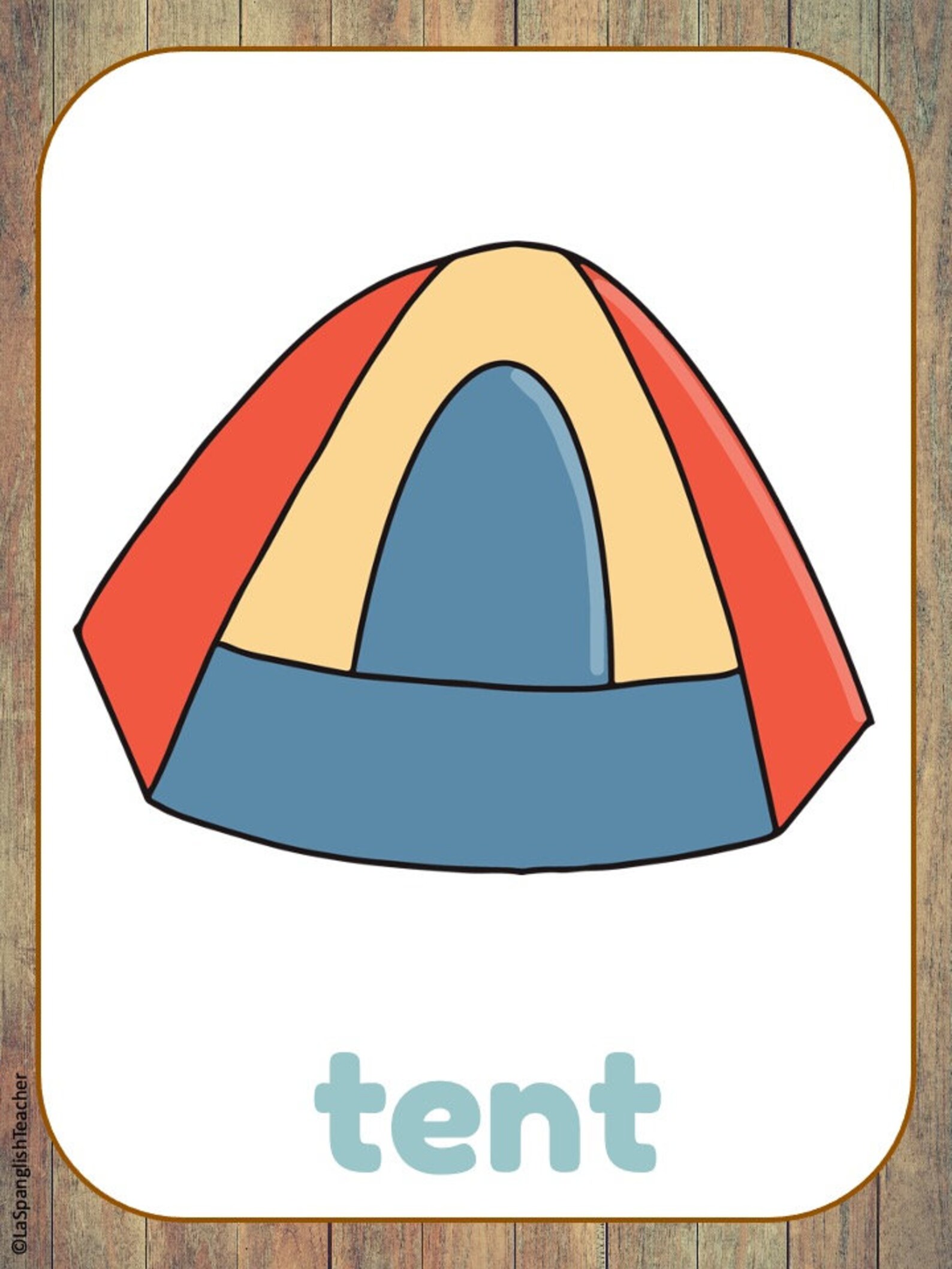 Camping Vocabulary Printable Flashcards, Camping Cards, Word Wall Cards ...