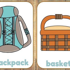 Camping Vocabulary Printable Flashcards, Camping Cards, Word Wall Cards ...