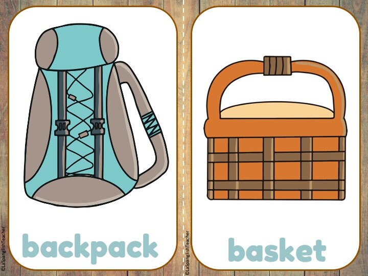 Camping Vocabulary Printable Flashcards, Camping Cards, Word Wall Cards ...