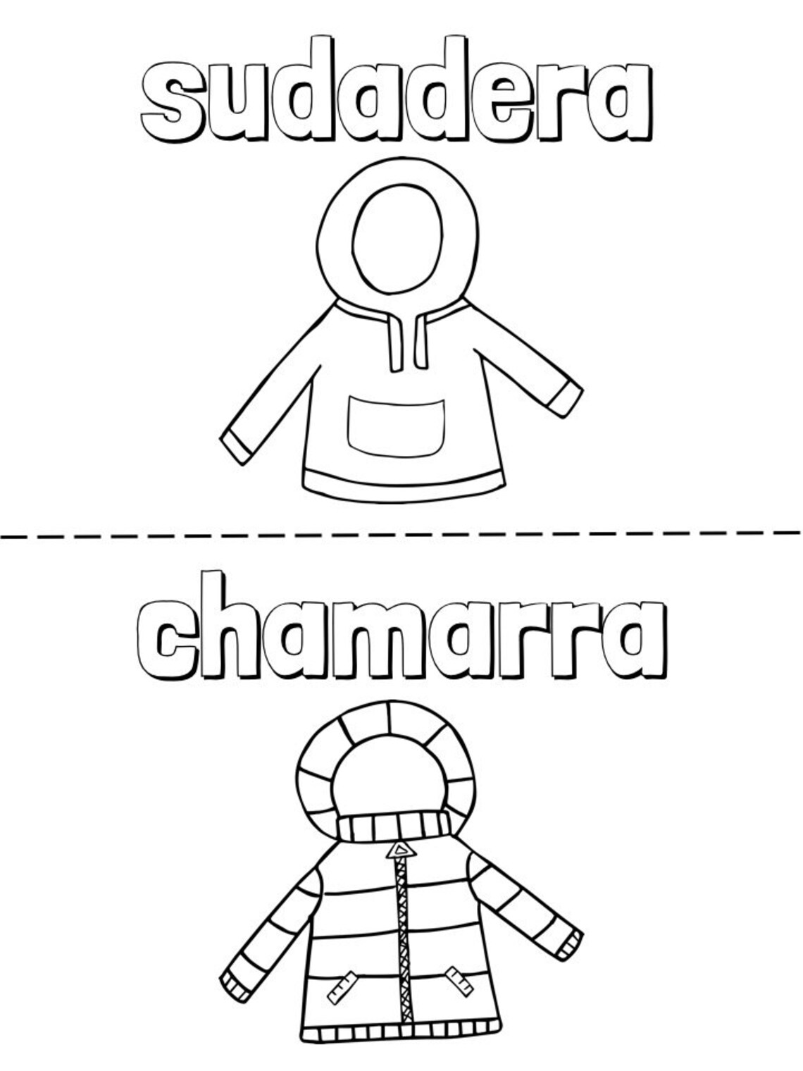 Spanish Winter Clothes Printable Activity Pack, Preschool Spanish ...