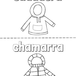 Spanish Winter Clothes Printable Activity Pack, Preschool Spanish ...