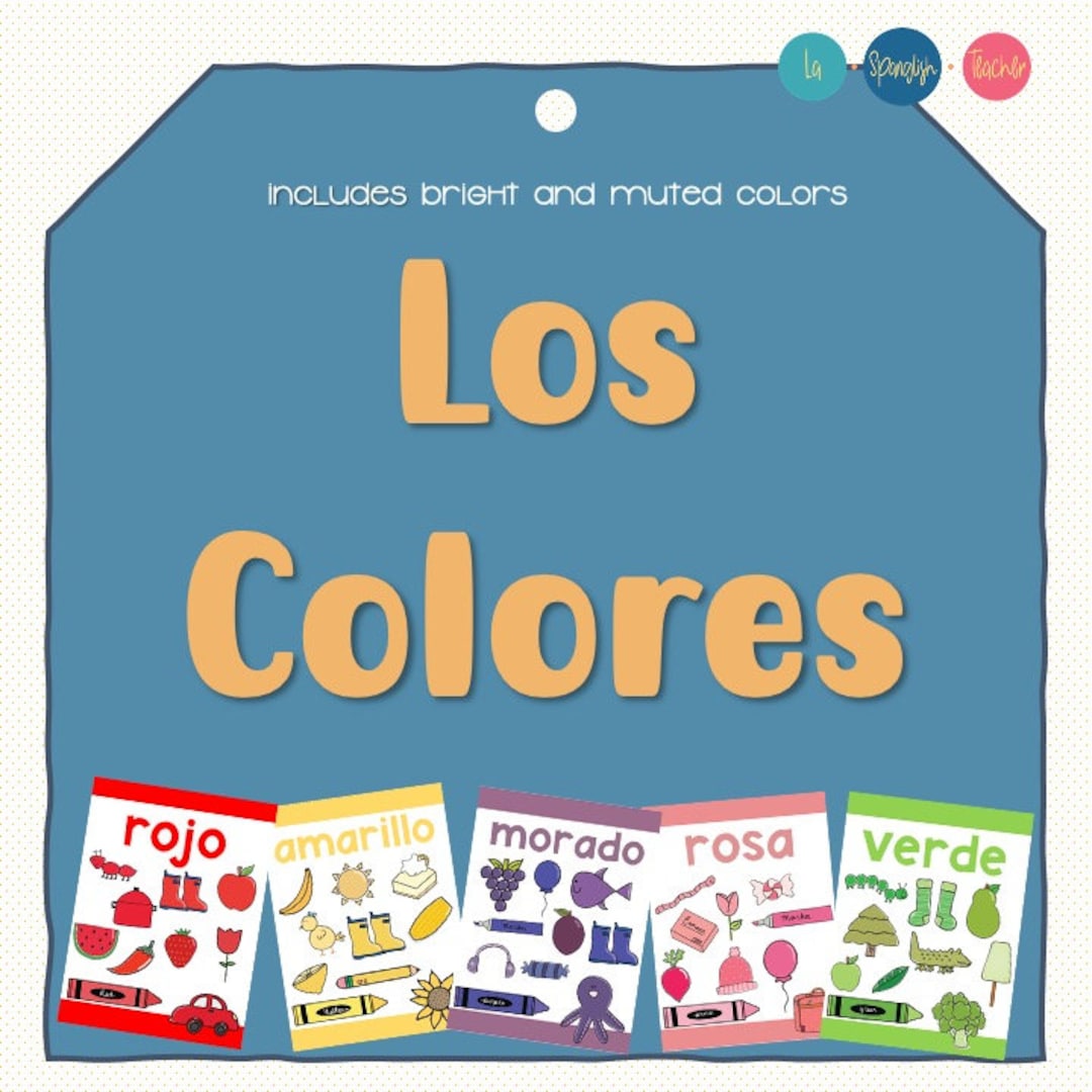 Spanish Colors Posters, Spanish Vocabulary Posters, Classroom Decor ...