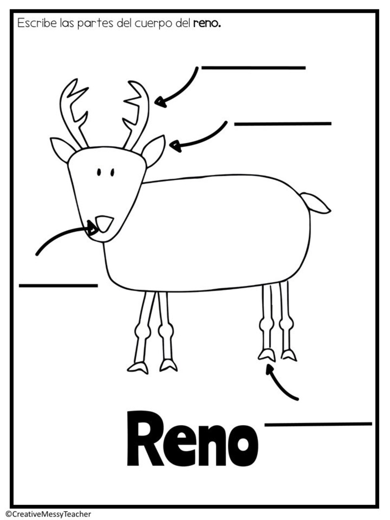 Arctic Animals Spanish Parts of the Body Posters, Winter Animals ...