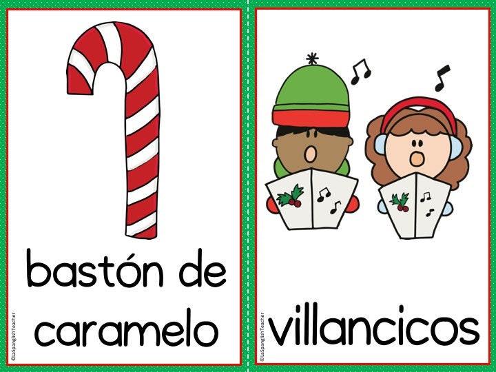 Spanish Christmas Flashcards, Spanish Christmas Vocabulary Cards ...
