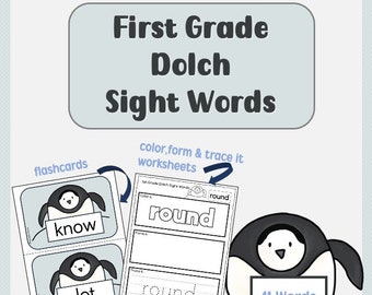 Third Grade Dolch Sight Words Flashcards and Worksheets, Learn to Read ...