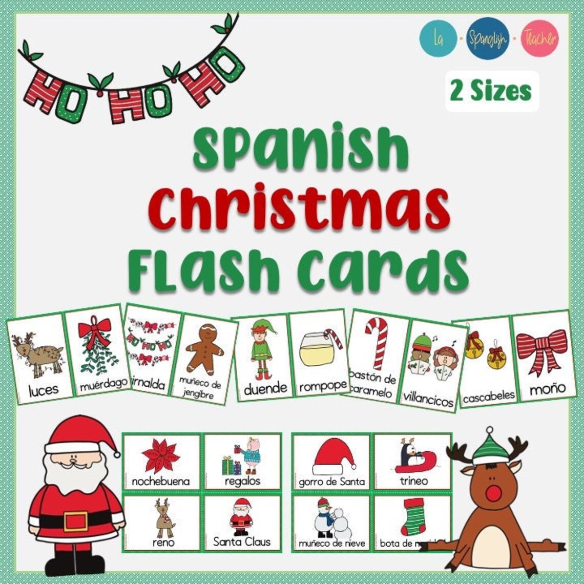 Spanish Christmas Flashcards, Spanish Christmas Vocabulary Cards ...