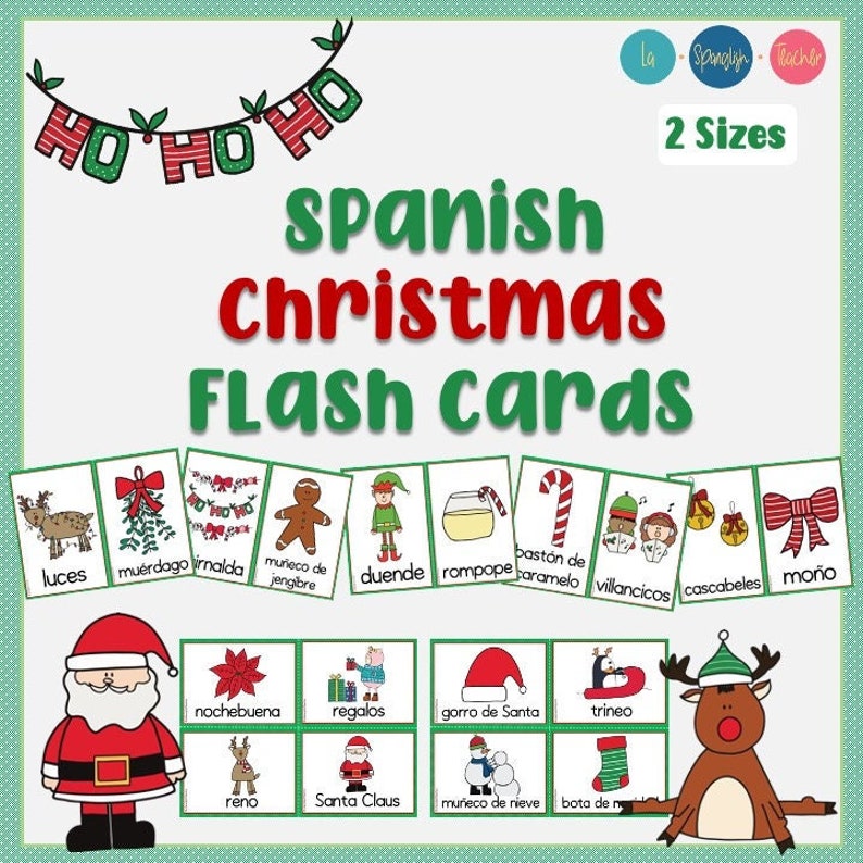 Spanish Christmas Flashcards, Spanish Christmas Vocabulary Cards ...