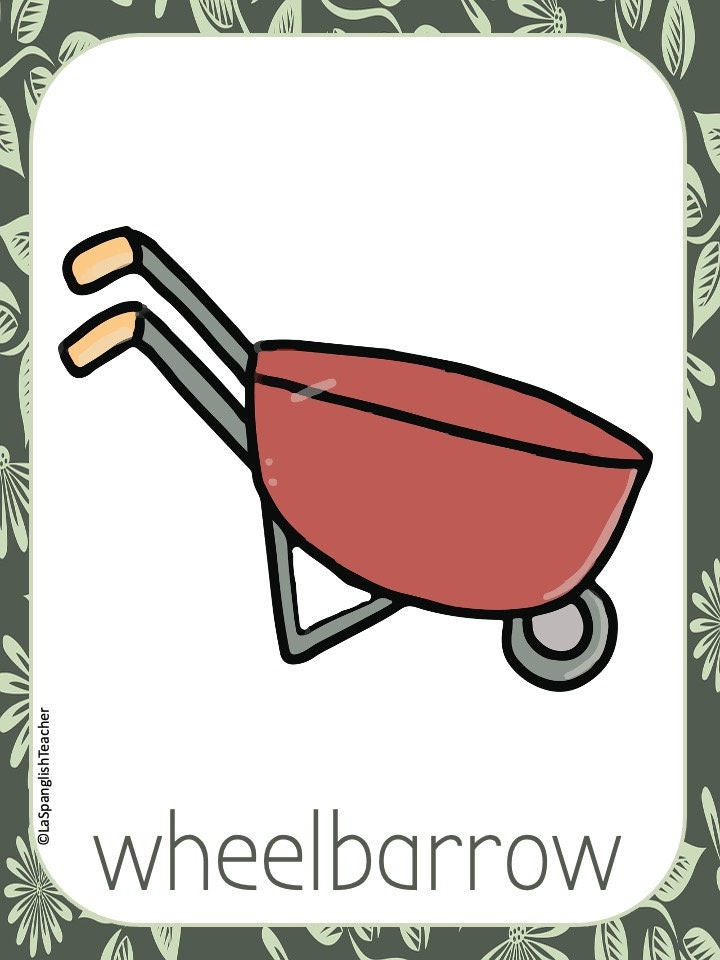 Gardening Vocabulary Printable Flashcards, Word Wall Cards, Gardening ...