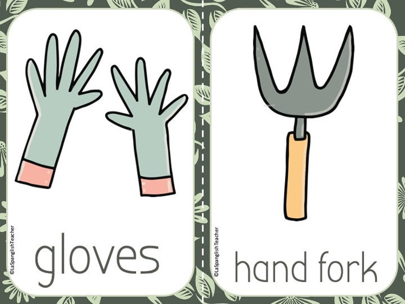 Gardening Vocabulary Printable Flashcards, Word Wall Cards, Gardening ...