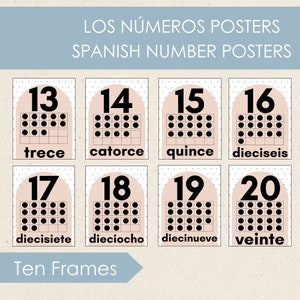Spanish Number Printable Posters, Spanish Vocabulary Posters, Early ...