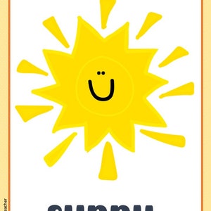 Weather Flashcards, Winter Vocabulary Cards, Memory Game Card for Kids ...