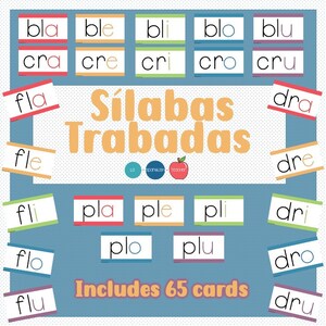 Spanish Blends Cards, Carretillas, Learning to Read, Spanish Card Games ...