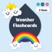 Weather Flashcards, Winter Vocabulary Cards, Memory Game Card for Kids ...