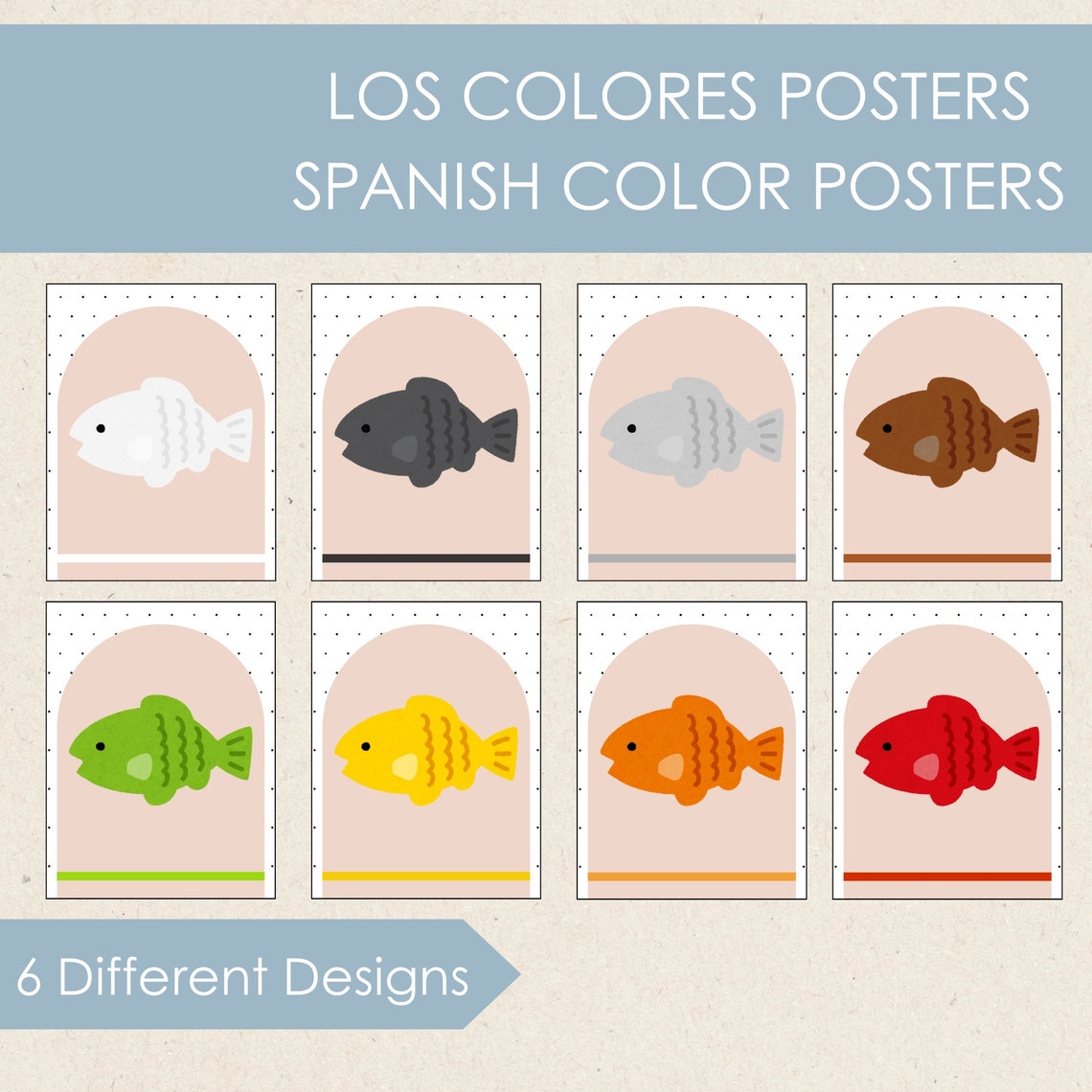 Spanish Color Printable Posters, Spanish Vocabulary Posters, Early ...