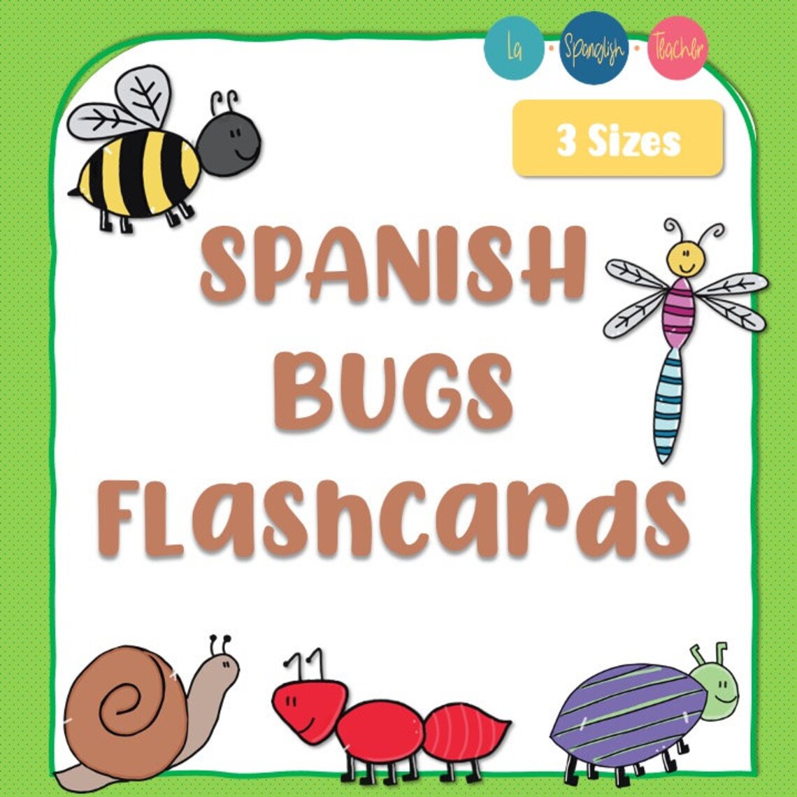 Spanish Bugs Printable Flashcards, Spanish Animal Vocabulary Cards ...