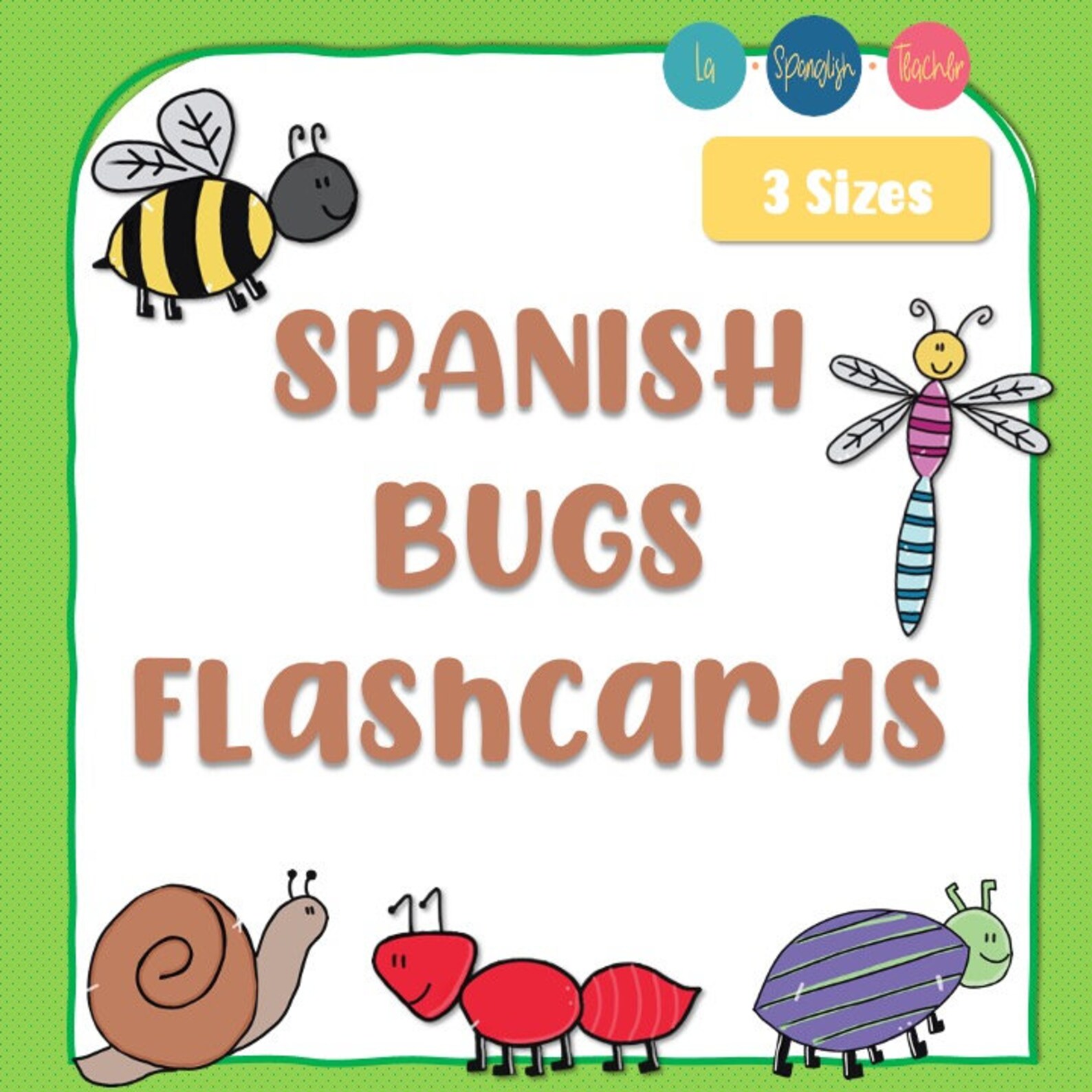 Spanish Bugs Printable Flashcards, Spanish Animal Vocabulary Cards ...