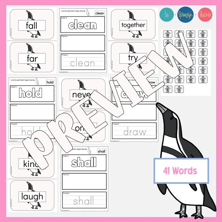 Third Grade Dolch Sight Words Flashcards and Worksheets, Learn to Read ...